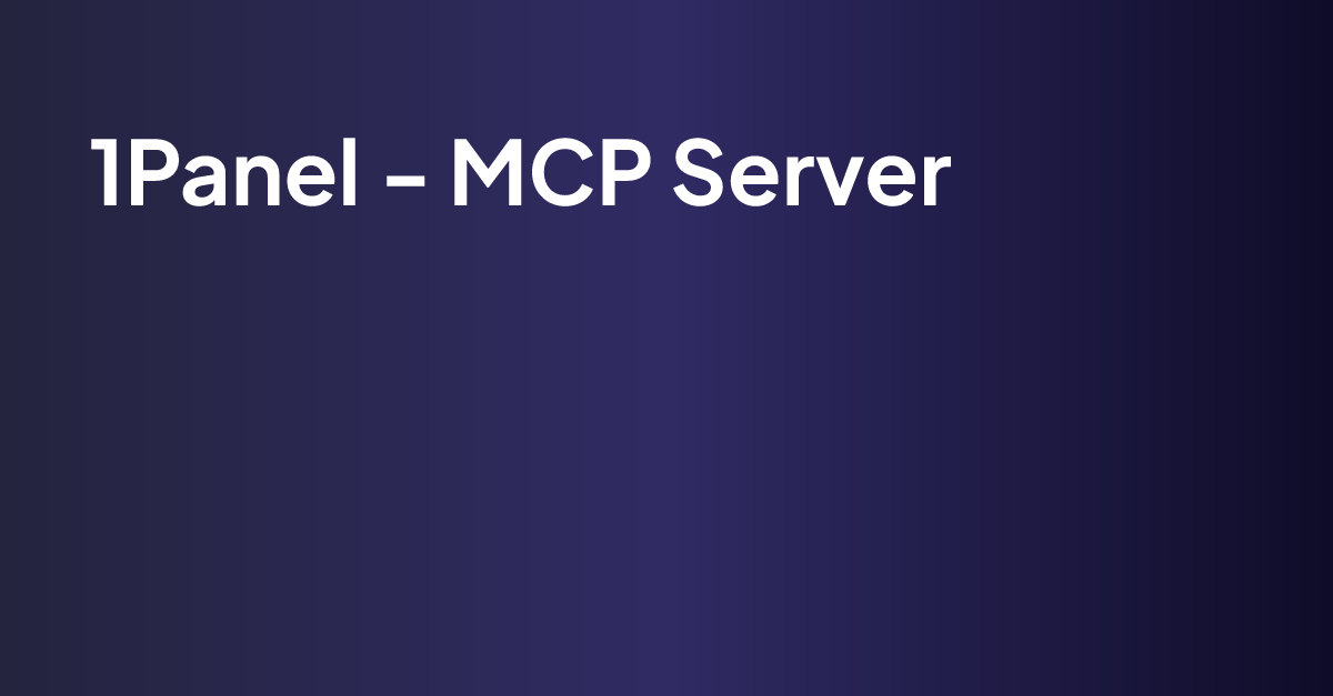 1Panel - MCP Server
